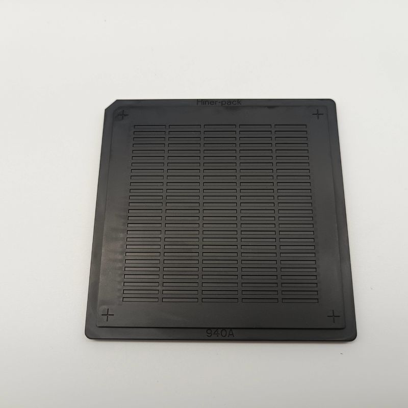 Wafer Die Black 4 นิ้ว ESD Waffle Pack Tray สำหรับ Micro IC Chips